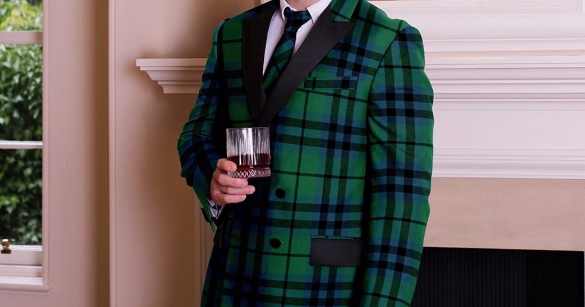 Men's Double Breasted Tartan Dinner Jacket | ScotlandShop