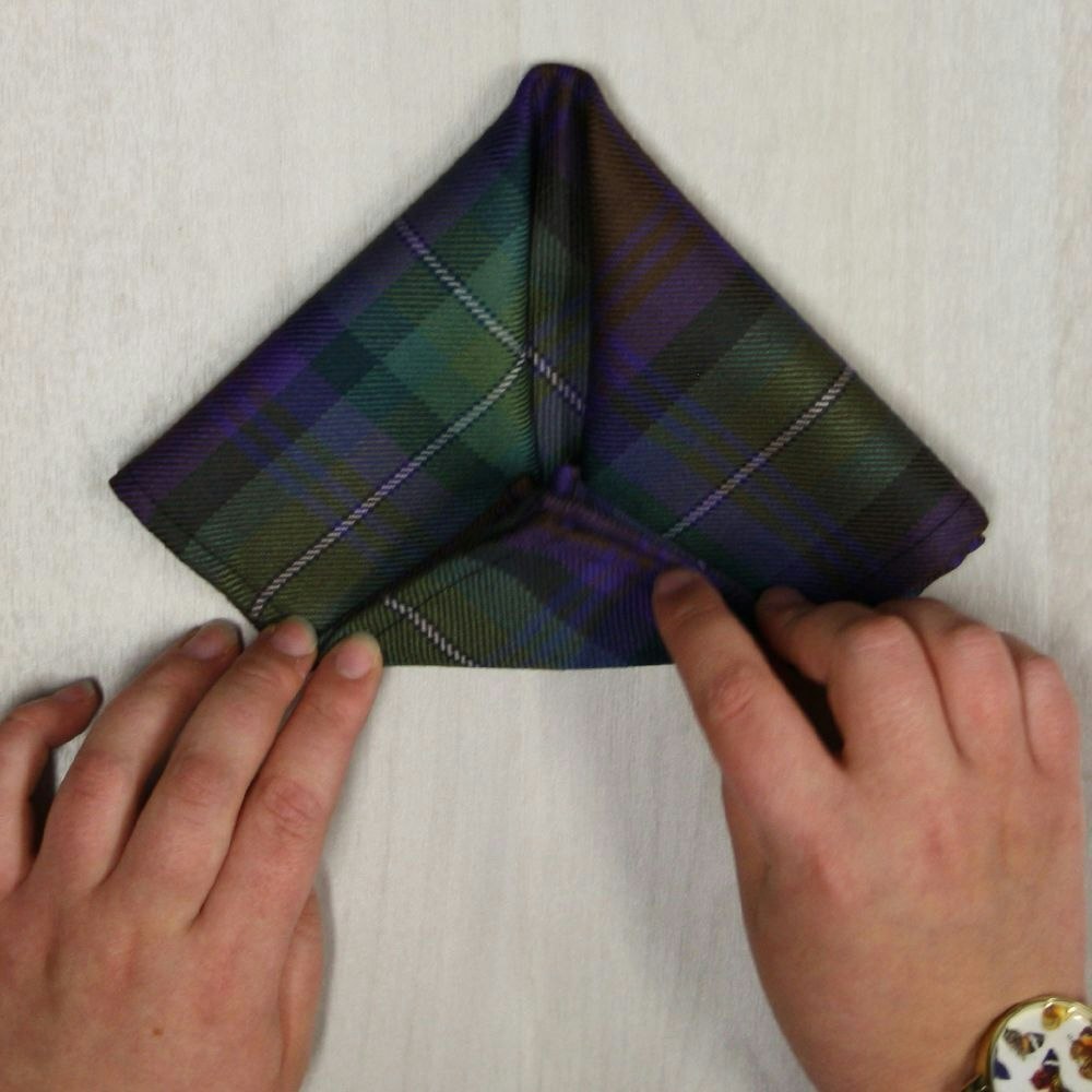 How to fold your tartan pocket square – The Winged… | ScotlandShop