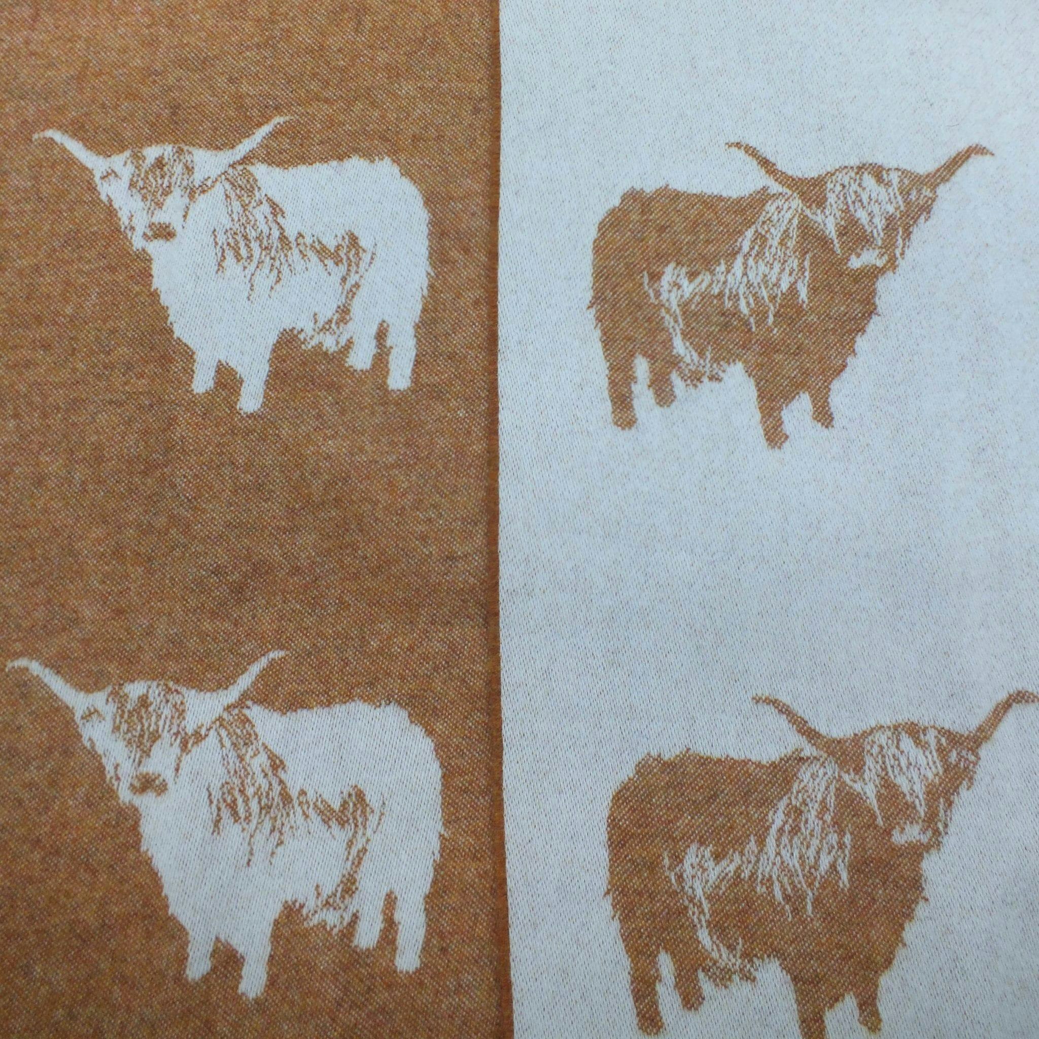 Highland Cow Blanket | Pure Wool Made in Scotland | ScotlandShop