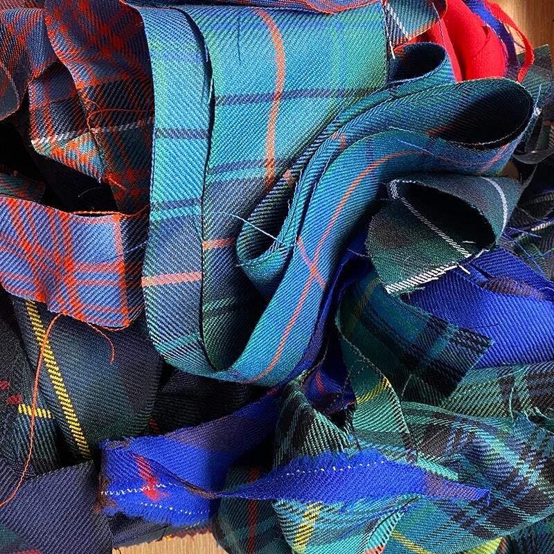 1kg Bag Tartan Fabric Scraps Up to 500 Tartans ScotlandShop